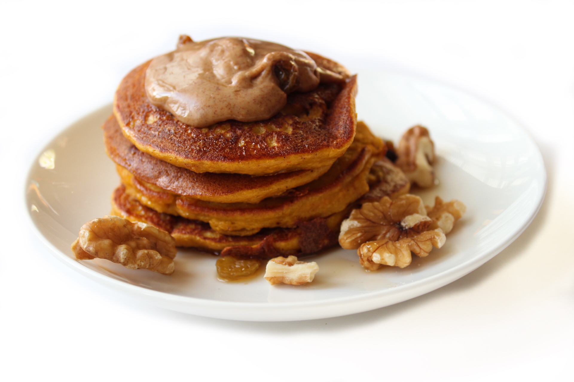 Paleo Pumpkin Protein Pancakes for One - French Pressed Kitchen