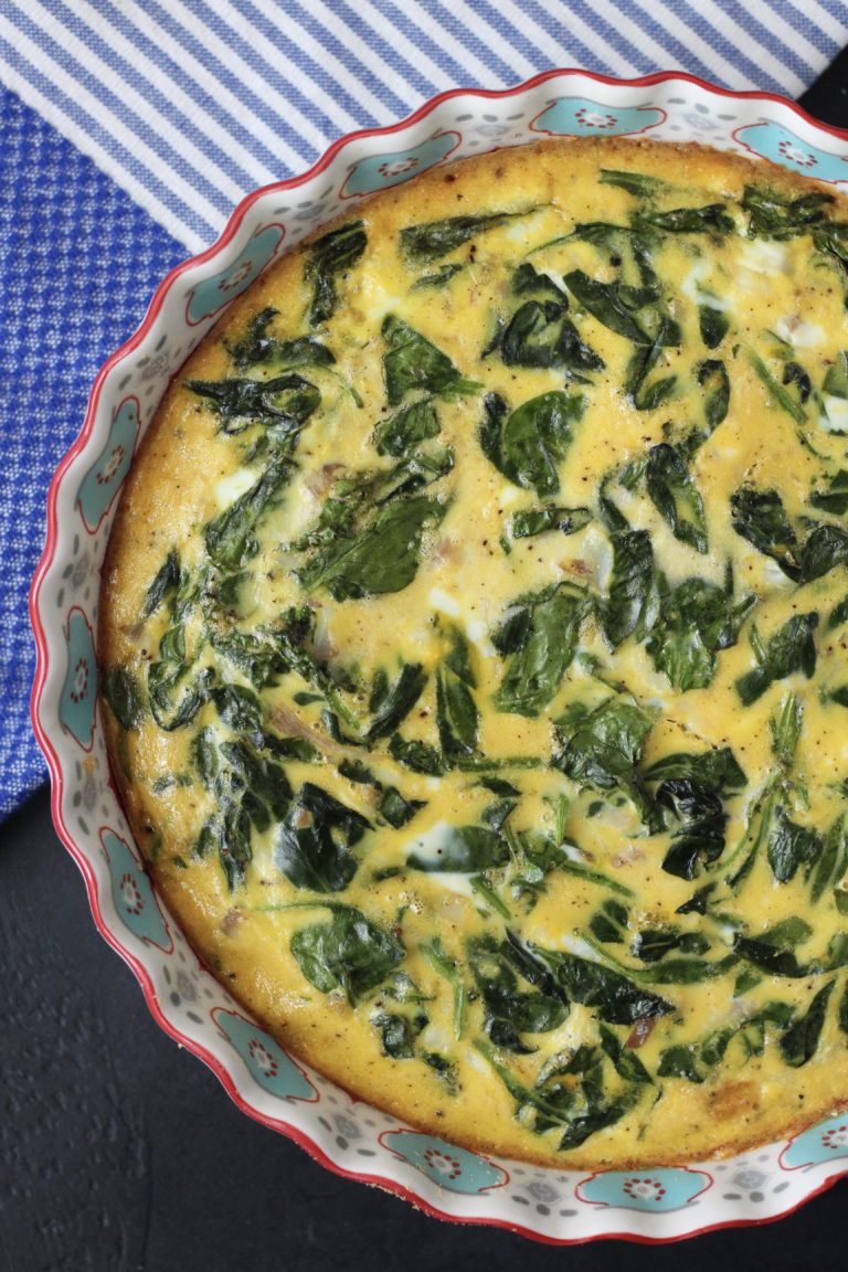 Paleo Smoked Fish & Lemon Spinach Quiche - French Pressed Kitchen